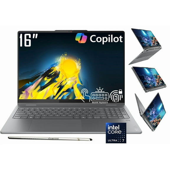 HP OmniBook X Flip 2-in-1 Copilot+ AI Laptop, 16" 3K 2880 x 1800 OLED Touchscreen, Intel 8-Core ...