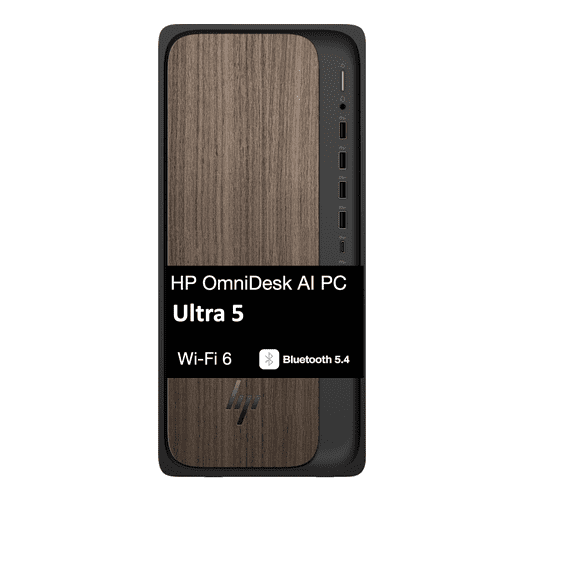 HP OmniDesk AI PC Desktop (Intel Ultra 5 225, 64GB DDR5, 2TB PCIe SSD ...