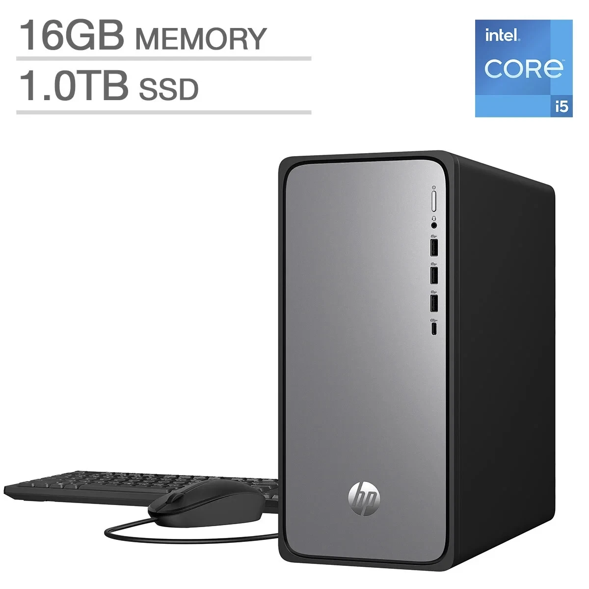 HP OmniDesk Desktop PC – Intel Core i5-14400 - Intel UHD Graphics 730 ...