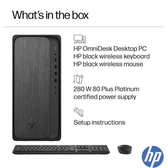 HP OmniDesk M02 Business Next Gen AI PC Desktop, AMD Ryzen 7-8700G ...