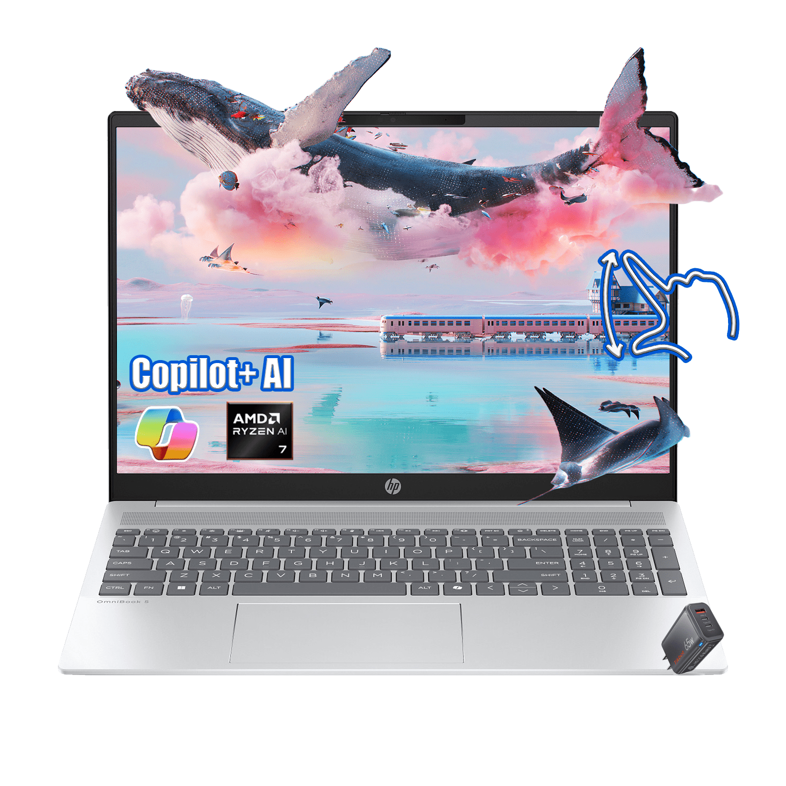 HP Omnibook 5 16" - 2025 AI Touch Laptop - 32GB LPDDR5xRAM- 1TB SSD ...