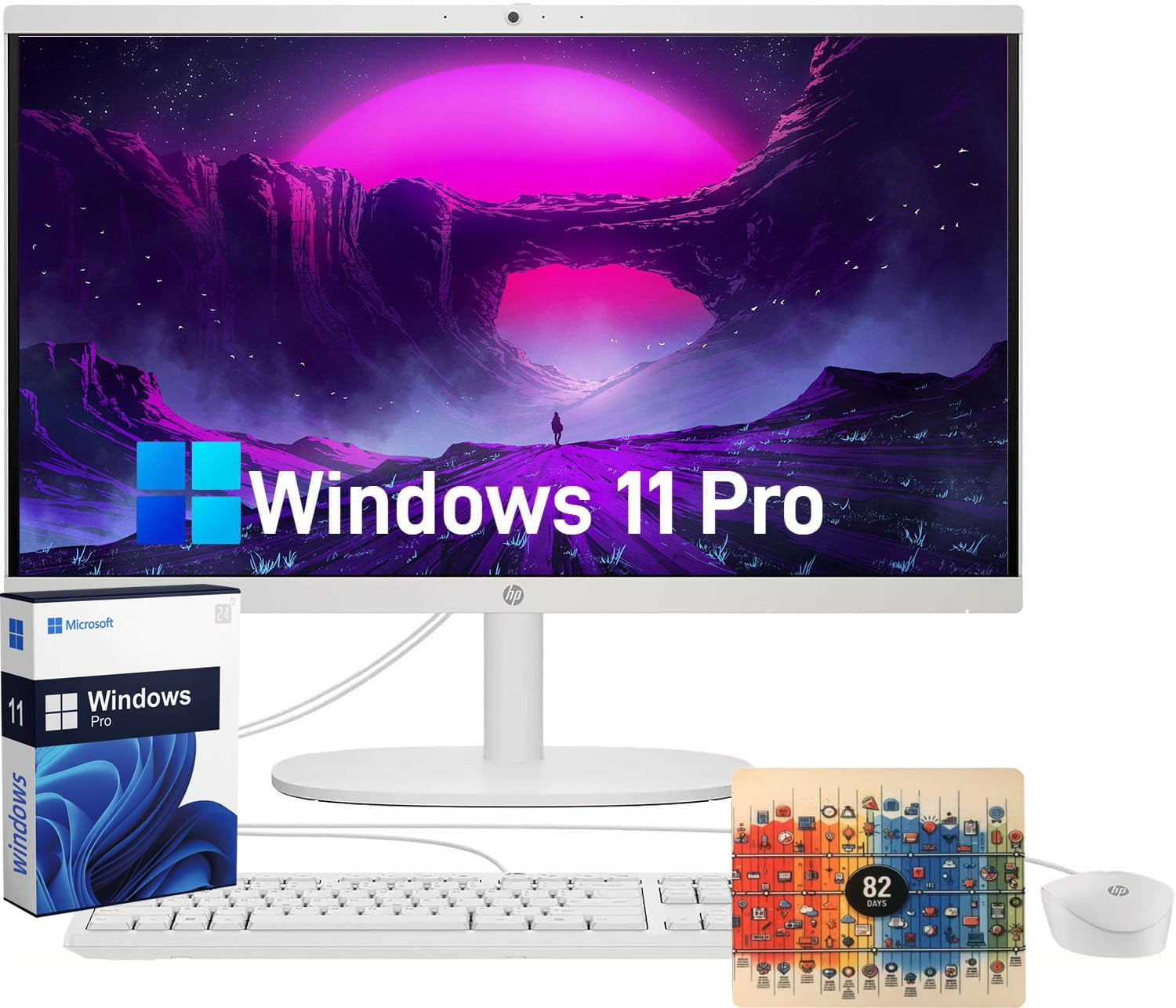 HP All in One Desktop Computer PC, 21.5" FHD Display, 16 GB RAM, 1 TB SSD, Intel Celeron J4025 ...