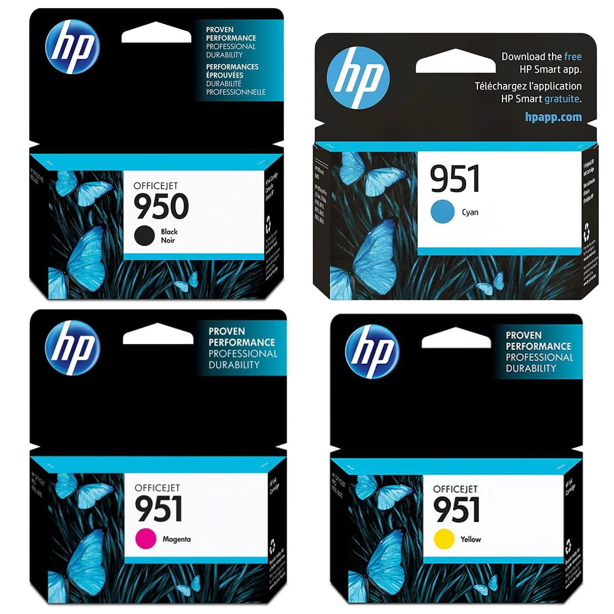 HP Original 4-Color Ink Cartridge Bundle with 950 Black and 951 Cyan ...