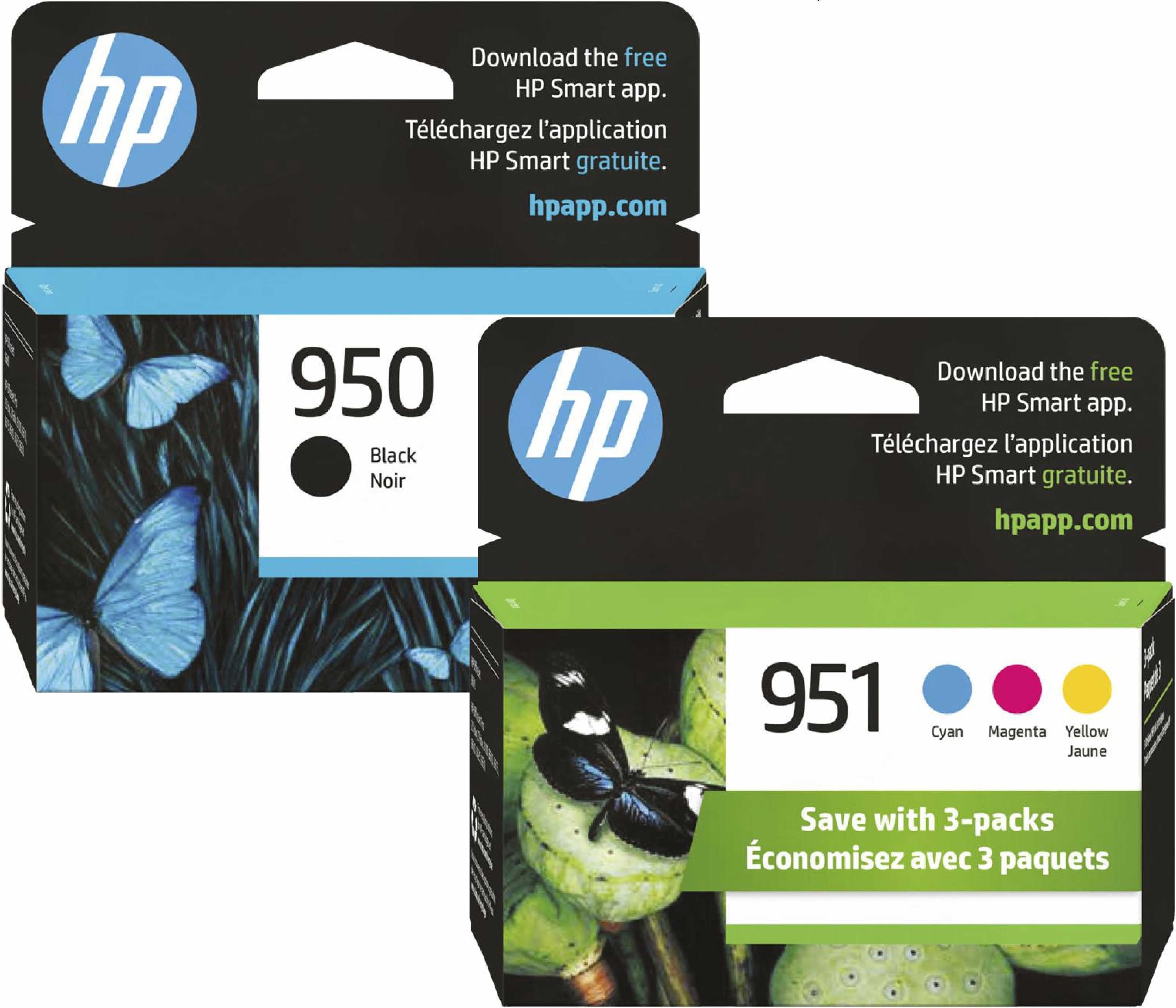 HP 950 Black and 951 Cyan, Magenta, Yellow Ink Cartridges, Standard ...
