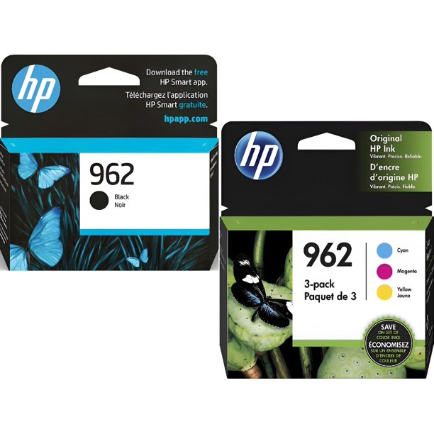 HP Original 962 Standard Black and Standard Cyan, Magenta, Yellow Color ...