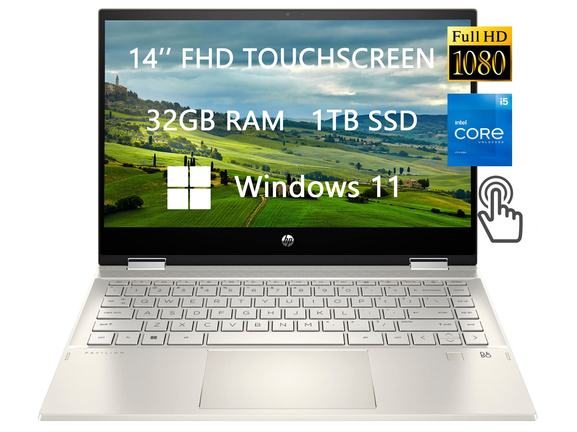 HP Pavilion 14 FHD Spin 2-in-1 Convertible Touchscreen Laptop, 2023 ...