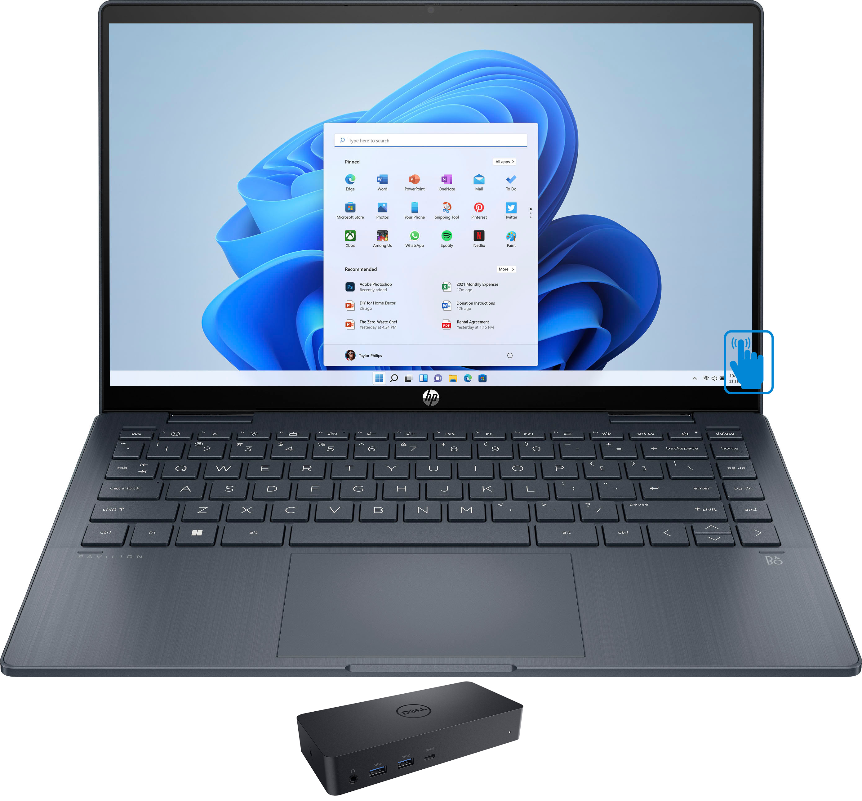 HP Pavilion 14-ek0013dx Home/Business 2-in-1 Laptop (Intel i3-1215U 6 ...