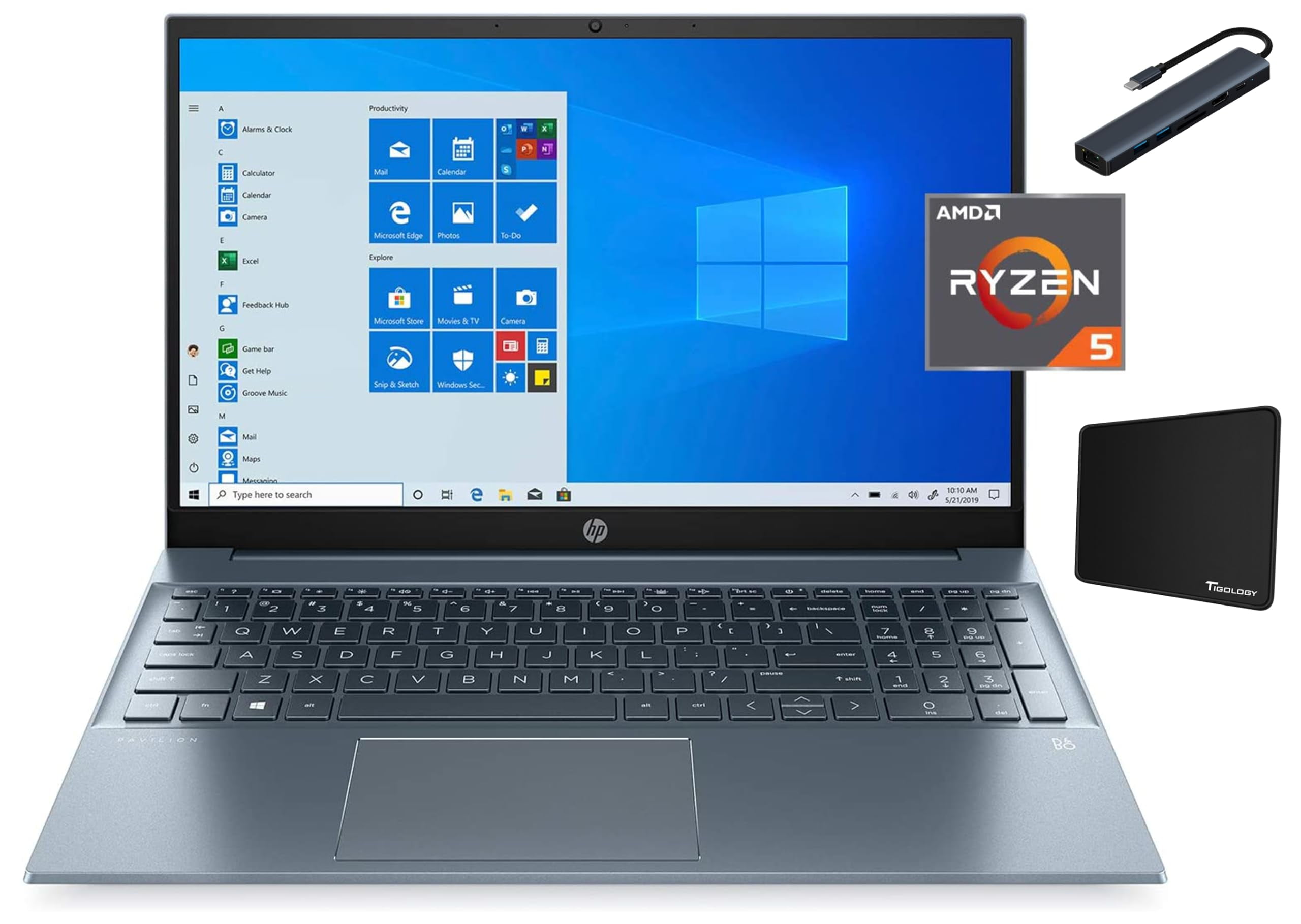 HP Pavilion 15.6" FHD Laptop, AMD Ryzen 5-5500U, 32GB RAM, 1TB SSD ...