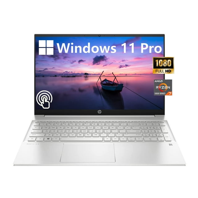 HP Pavilion 15.6" FHD Touchscreen Business Laptop, AMD Ryzen 7 5825U, Windows 11 Pro, 32GB RAM ...