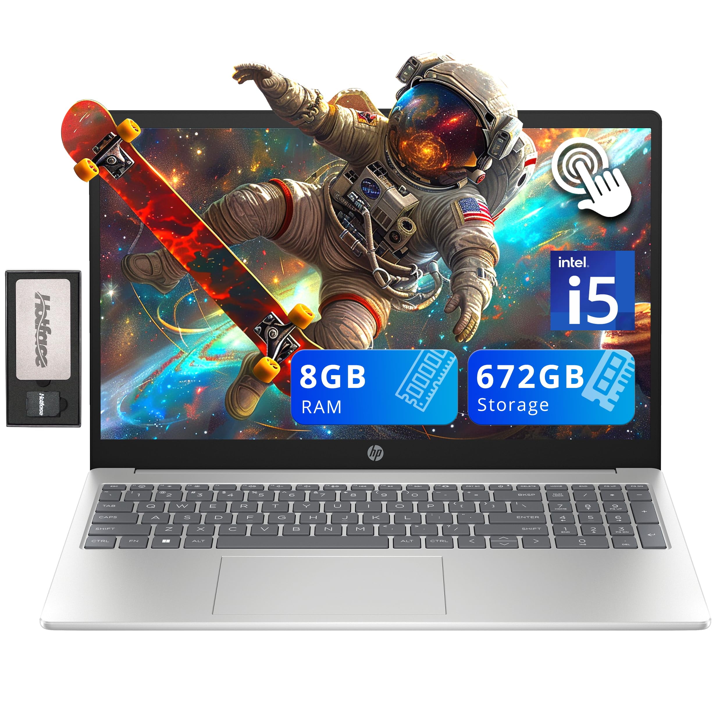 HP Pavilion 15.6" HD Touchscreen Laptop, Intel i5-1235U, 8GB RAM, 672GB Storage(512GB SSD ...