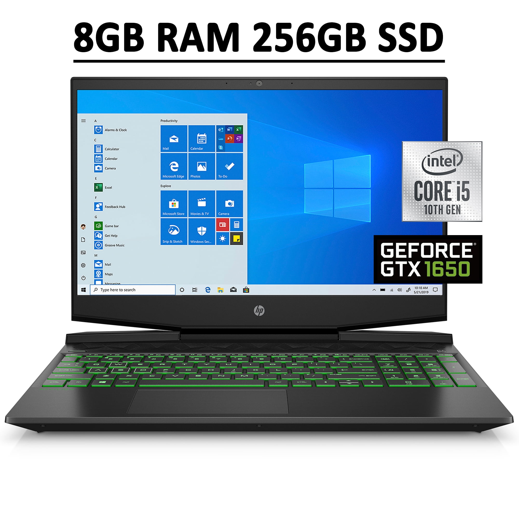 HP Pavilion 15 Gaming Laptop 15.6" FHD IPS Display 10th Gen Intel Quad ...