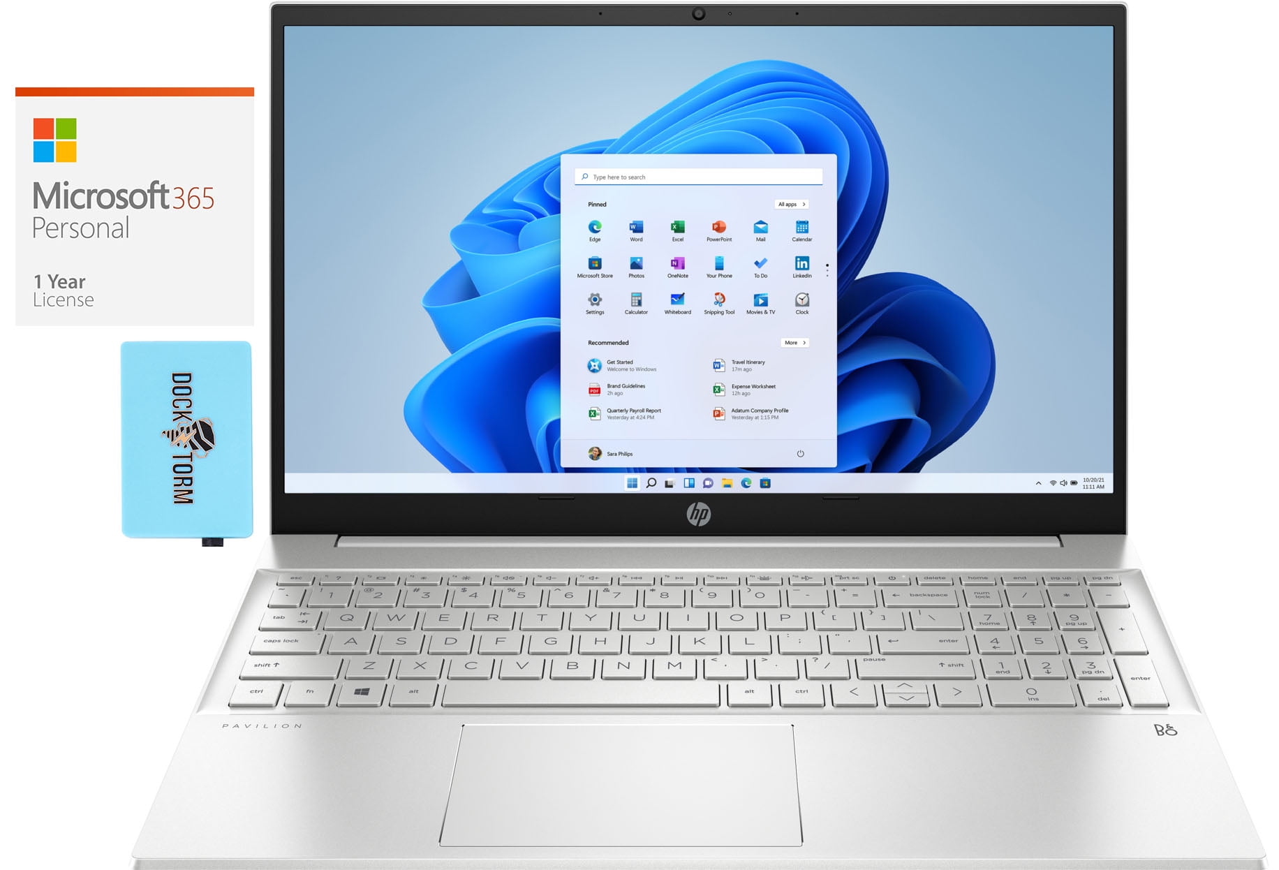 HP Pavilion 15-eh Home & Business Laptop (AMD Ryzen 7 5825U 8-Core, 15. ...