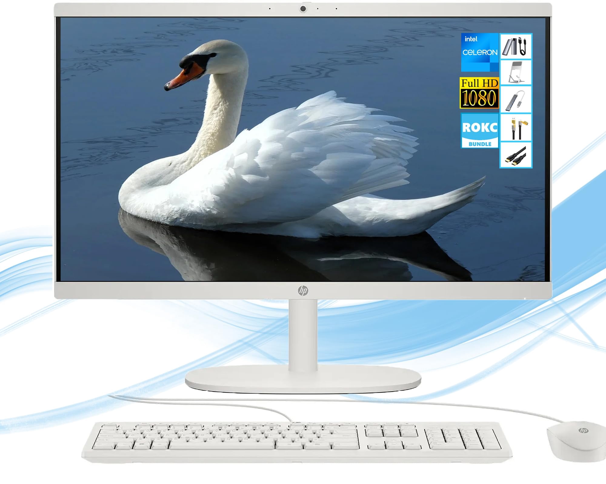 HP Pavilion 21.5" FHD AIO Desktop 2025 Upgraded All-in-One Computer ...