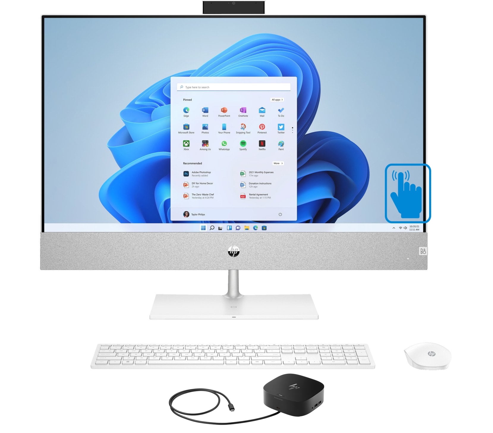 HP Pavilion 27-ca1075z Home/Business All-in-One (AMD Ryzen 7 5825U 8 ...