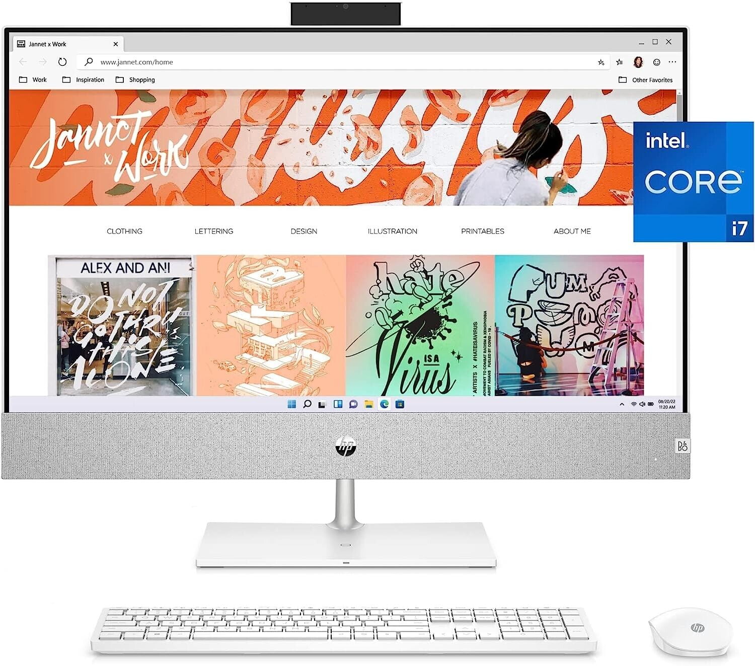 HP Pavilion 27" Full HD Touchscreen All-In-One Computer, Intel Core i7 ...