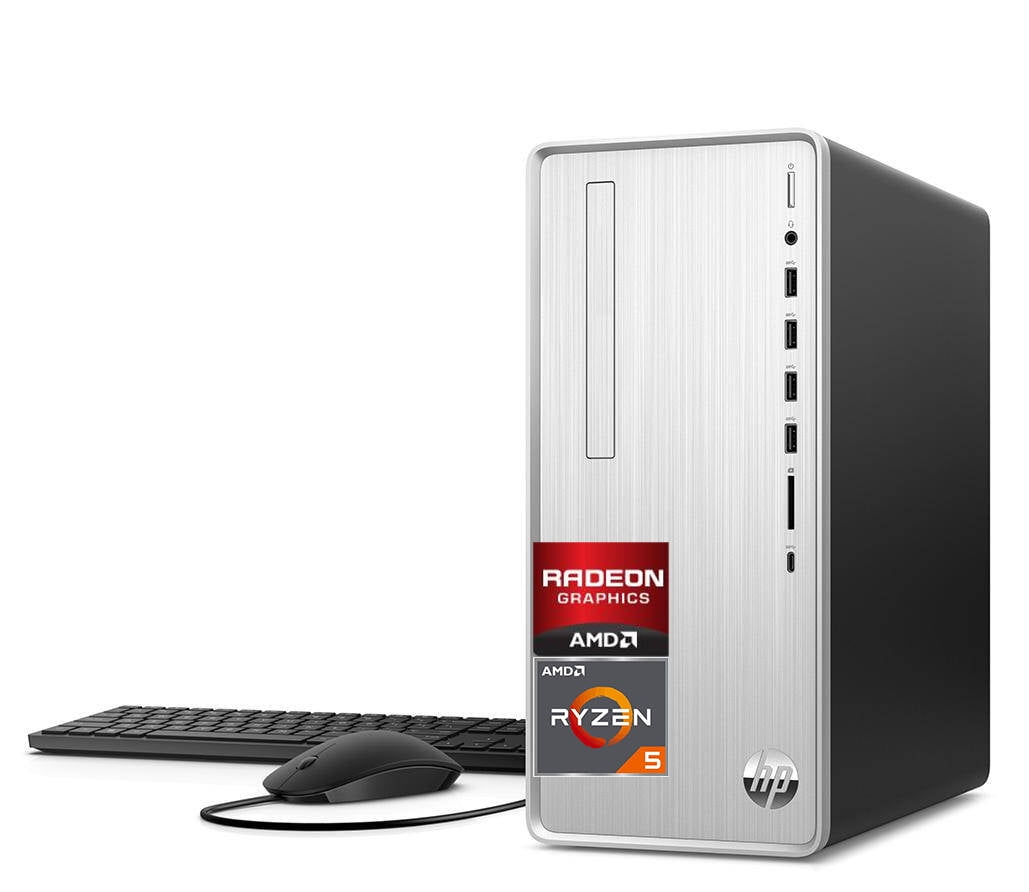 HP Pavilion Desktop PC, AMD Ryzen 5 5600G, 12GB RAM, 256GB SSD, 1TB HDD ...