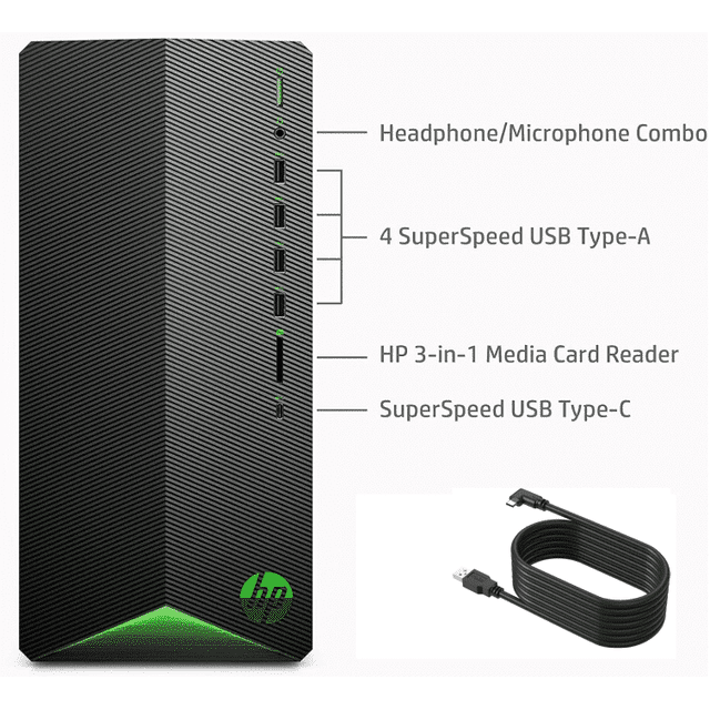 HP Pavilion Gaming Desktop Intel i5 10400F Up to 4.3GHz 64GB RAM 1TB ...