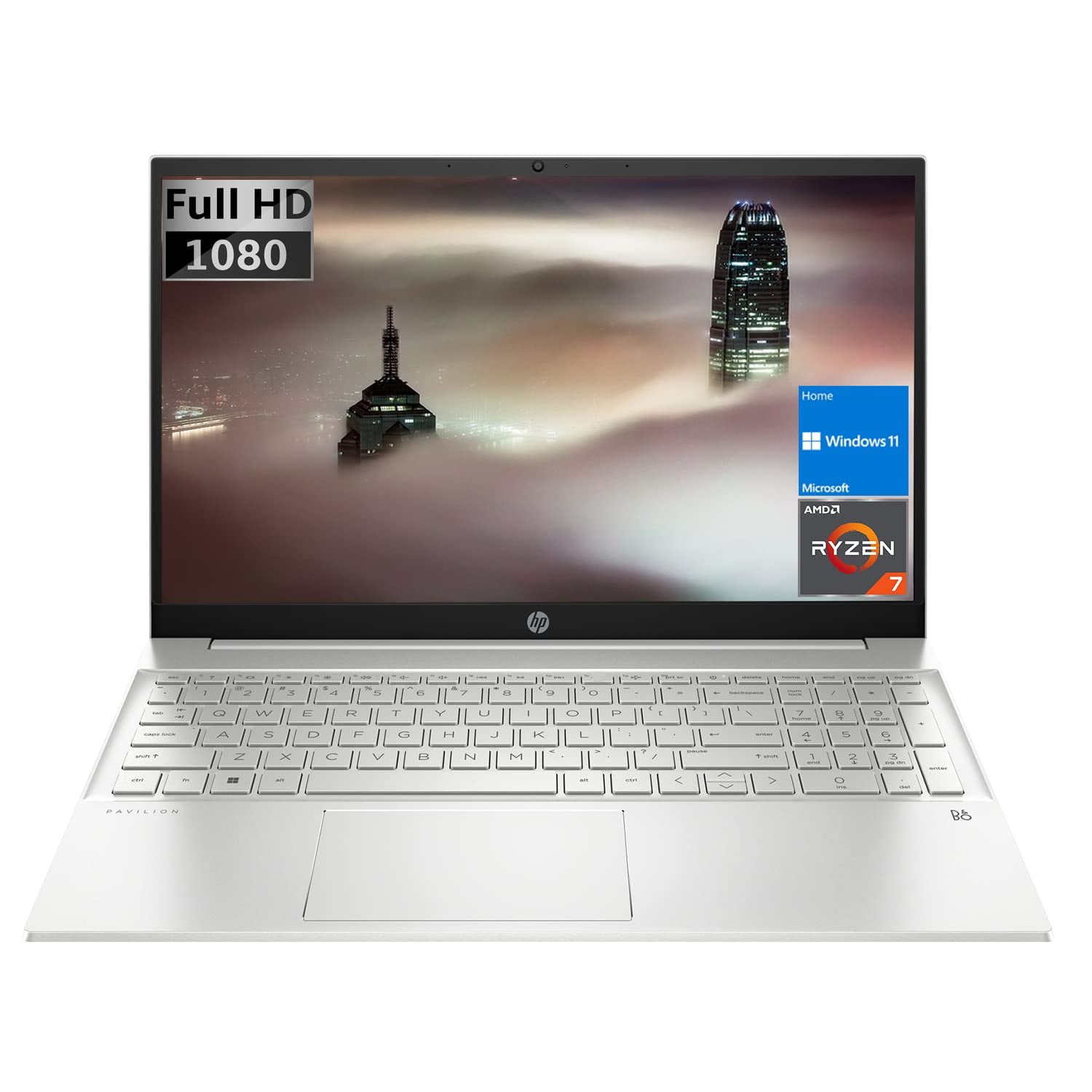HP Pavilion Laptop, 15.6" Full HD Display, AMD Ryzen 7 5700U Processor ...