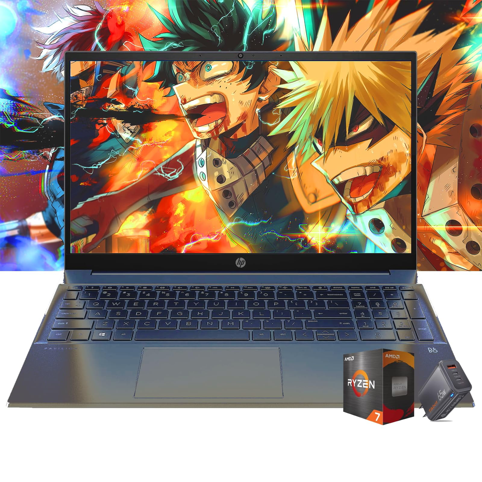 HP Pavilion Laptop - 8 Core 16 Threads AMD Ryzen 7-5700U - College Student School 15.6inch ...