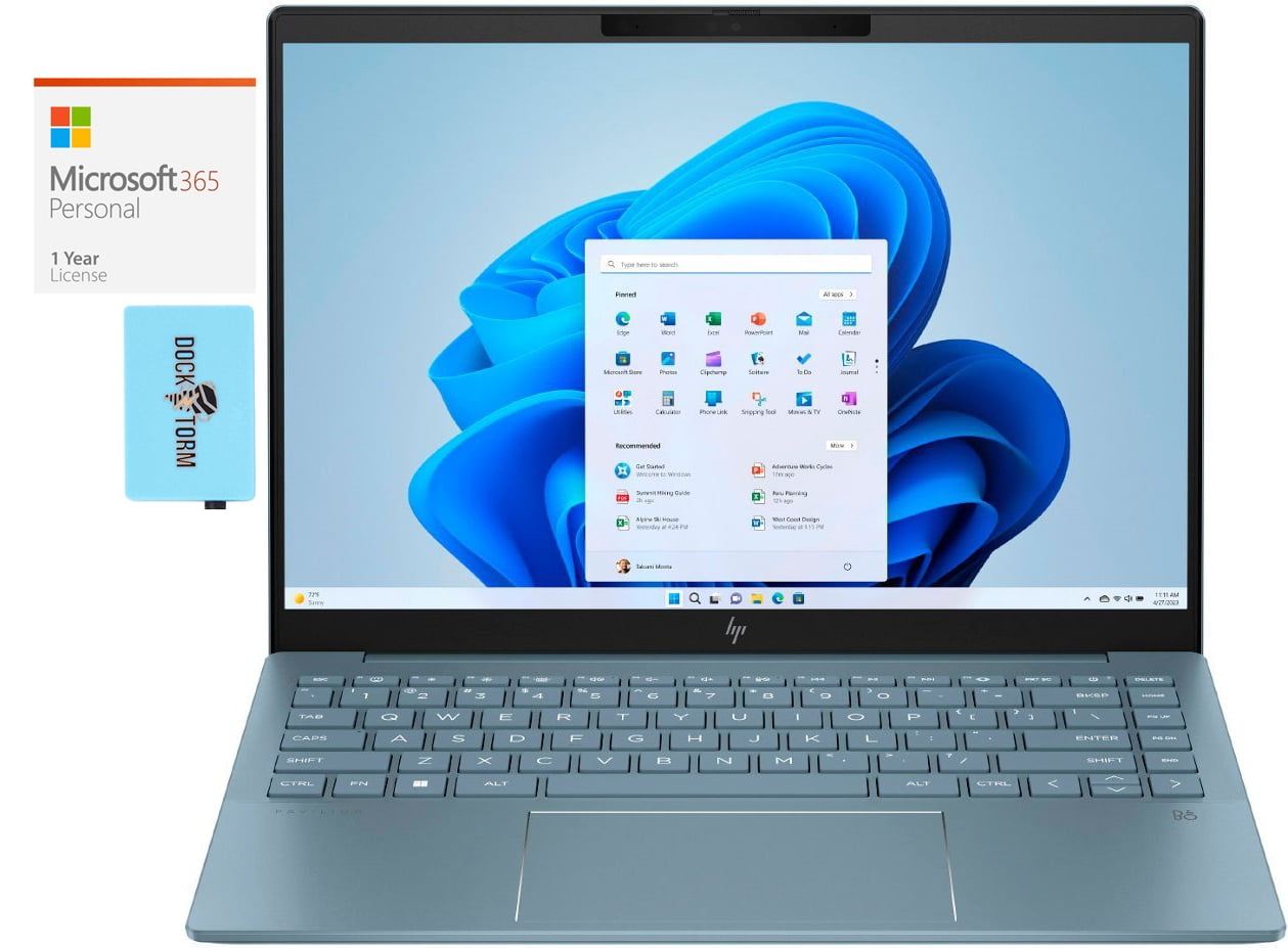 HP Pavilion Plus 14 Home/Business Laptop (AMD Ryzen 5 7540U 6-Core, 14 ...