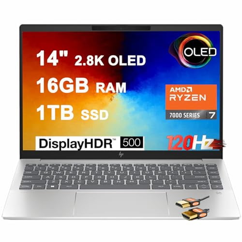 HP Pavilion Plus Business Laptop 14" 2.8K OLED 120Hz HDR 500nits 100% ...