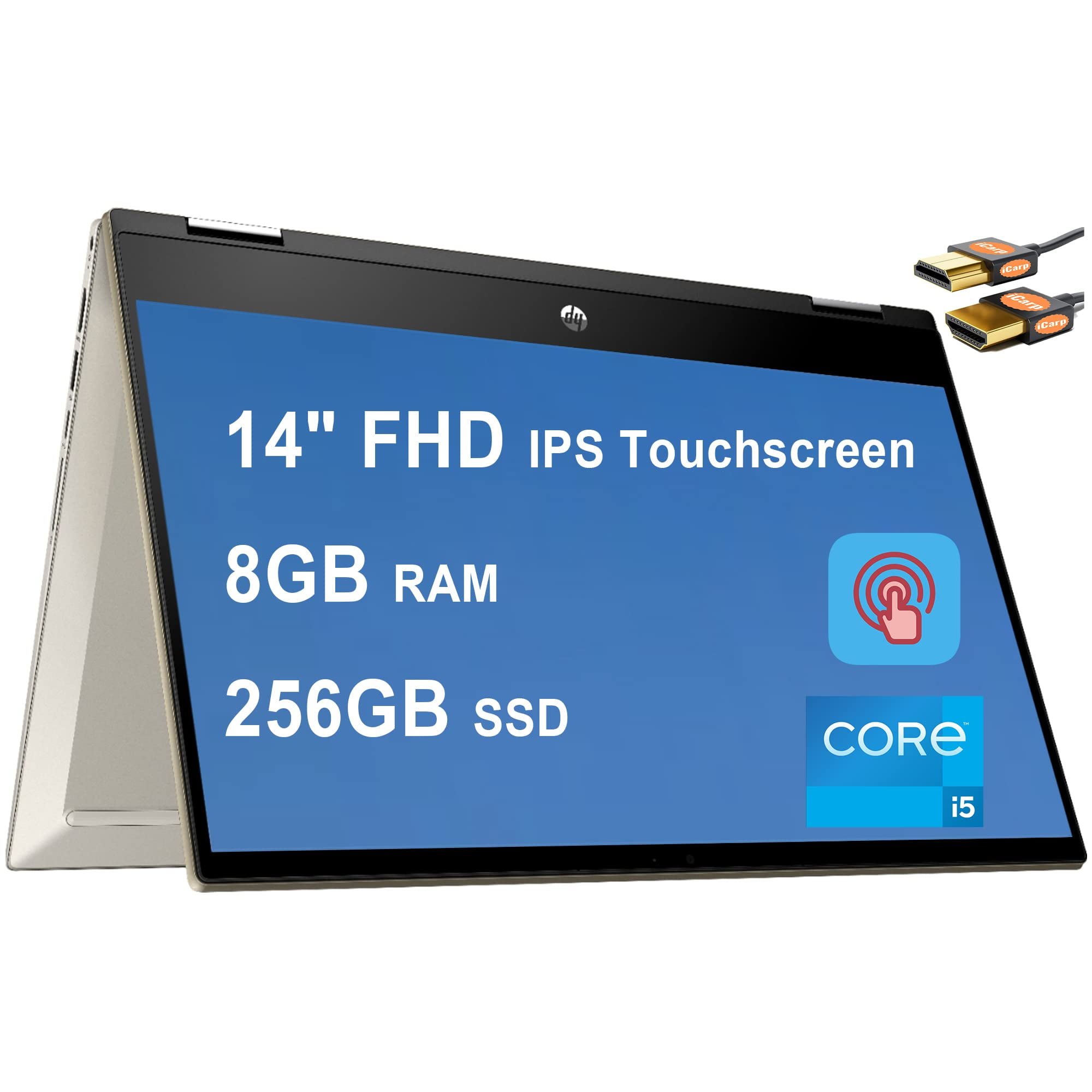 HP Pavilion X360 2021 Flagship 14 2-in-1 Laptop 14" FHD IPS Touchscreen 11th Gen Intel Quad-Core ...
