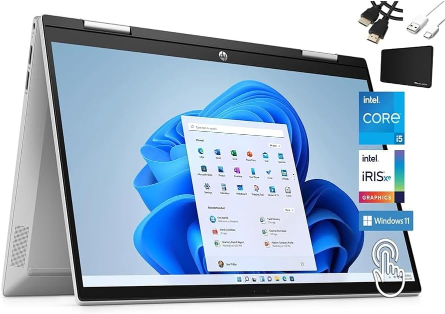 "HP Pavilion x360 14"" FHD 2-in-1, Intel i5, 12GB RAM, 512GB SSD, Win11 ...