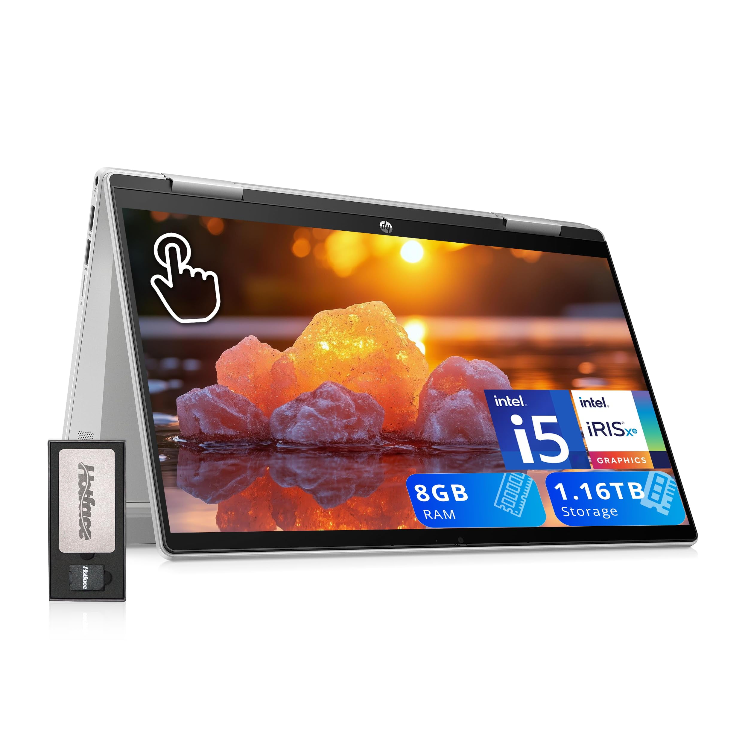 HP Pavilion x360 2-in-1 14" FHD Touchscreen Laptop, Intel i5-1235U, 8GB ...