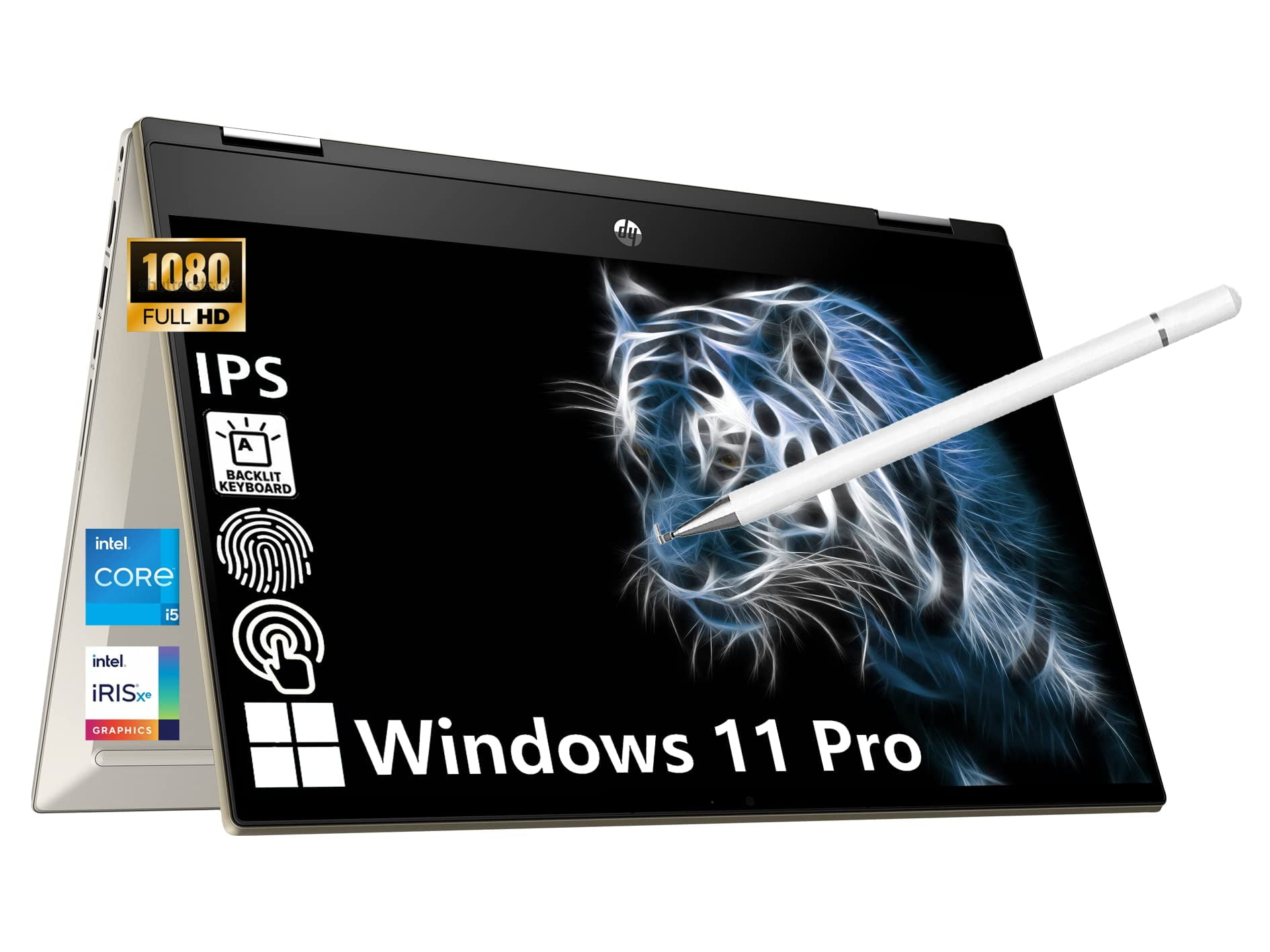 HP Pavilion x360 2-in-1 Convertible Business Laptop, 14'' FHD ...