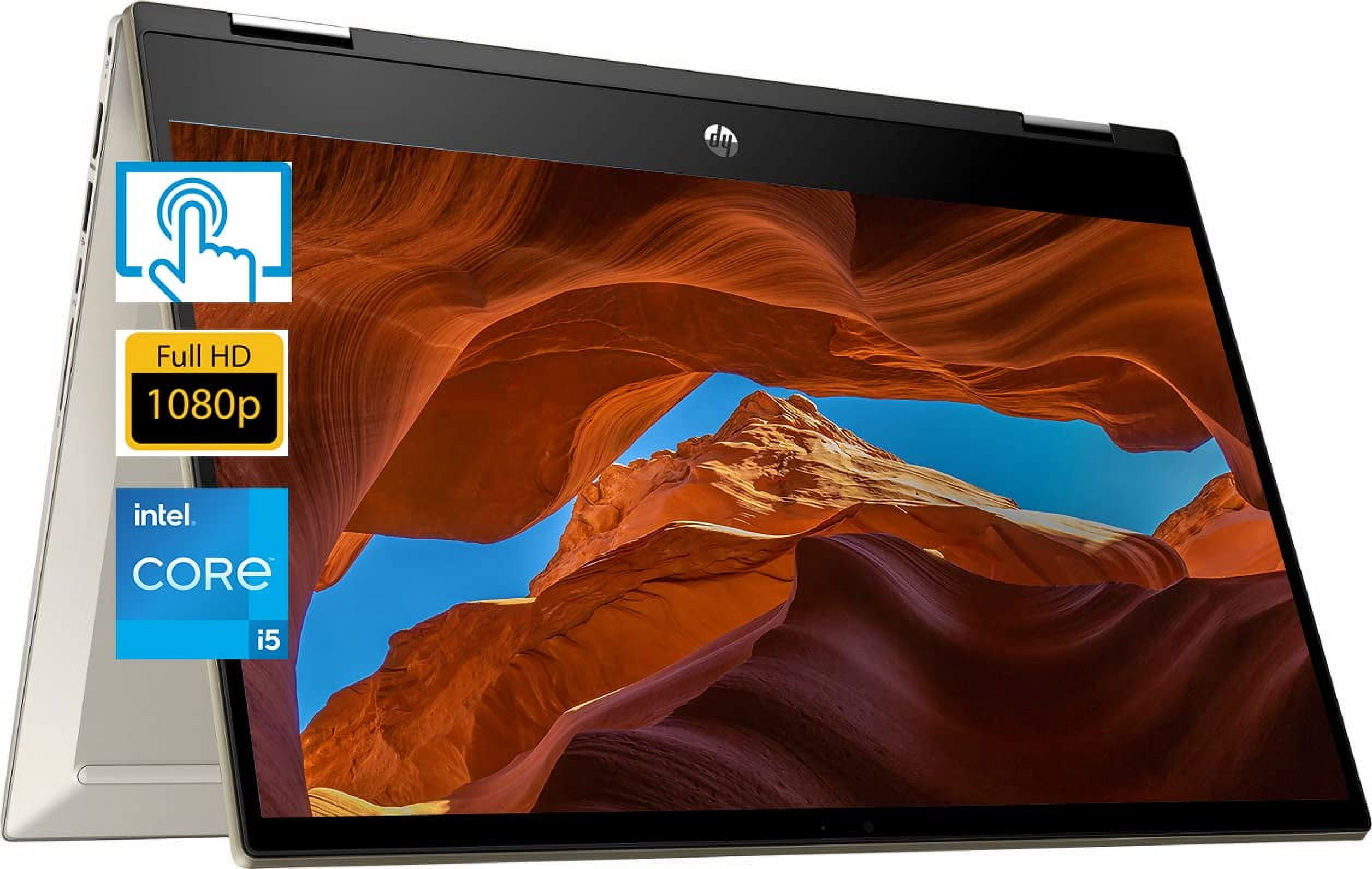 HP Pavilion x360 2-in-1 Laptop, 14" FHD Touchscreen Business Laptop ...