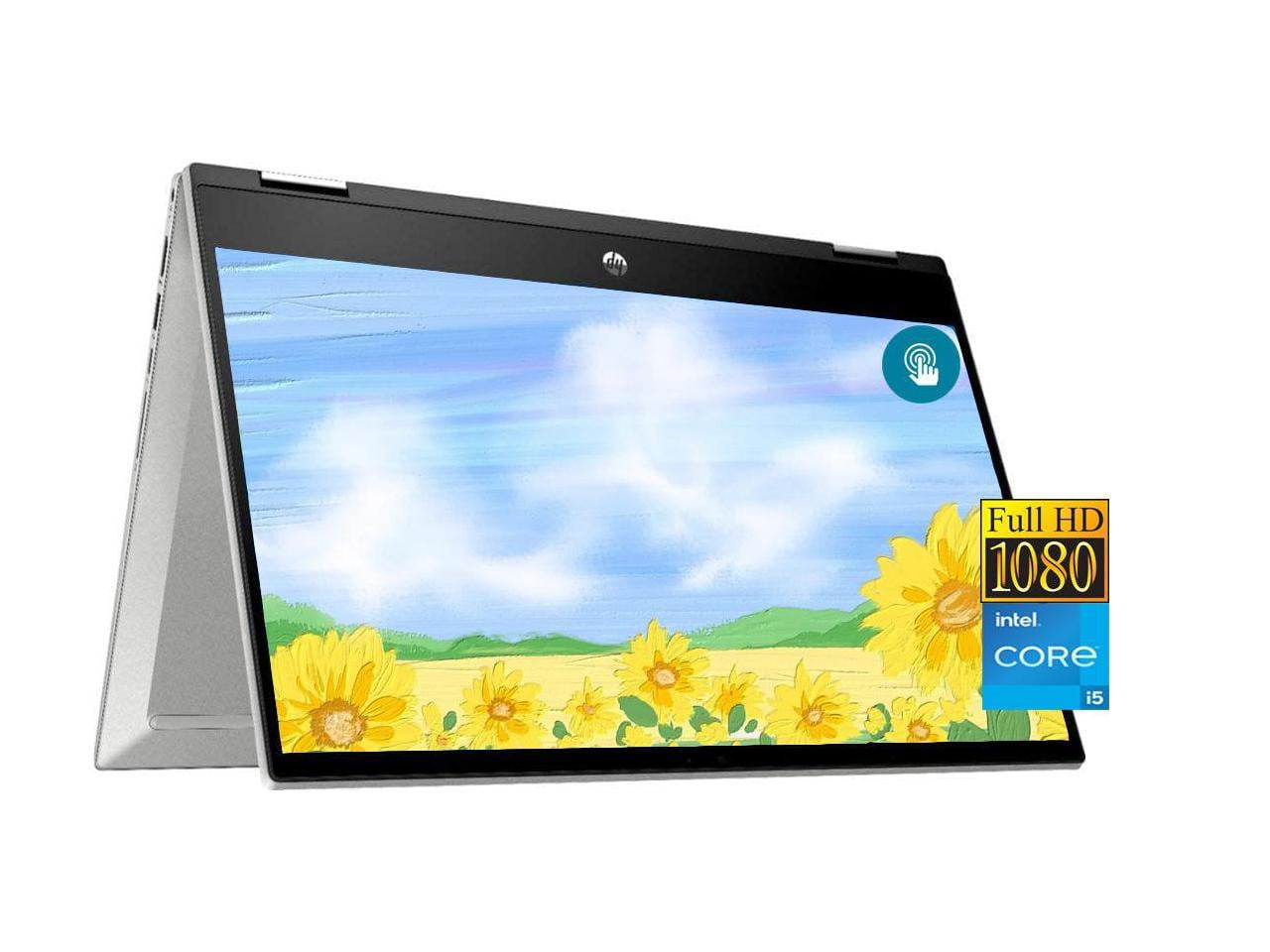 HP Pavilion x360 14 inch FHD Touchscreen Convertible Laptop, Intel Core ...