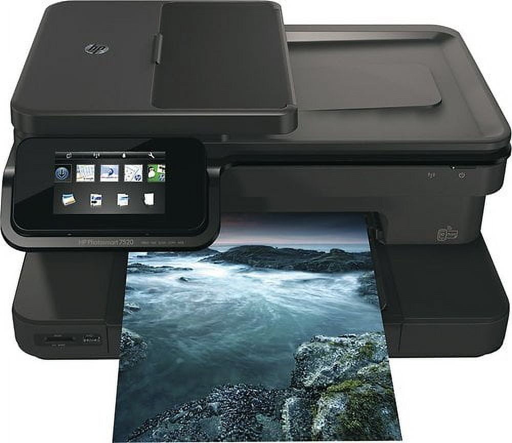 HP All-in-One Smart Compatible Inkjet Printer - Photosmart 7520 CZ045A Wireless Color Touch ...