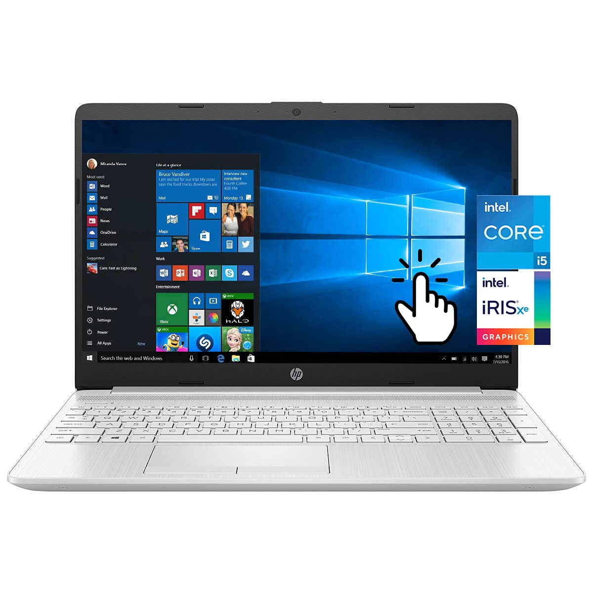 HP Portable 15.6" Touchscreen Laptop, Intel Core i5-1135G7, 12GB RAM ...