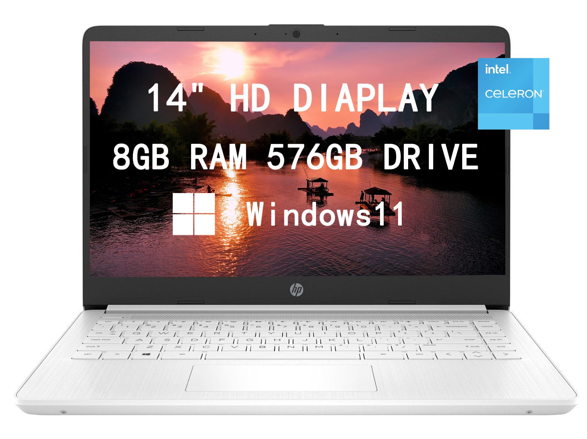 HP Premium 14-inch HD Laptop Computer| Intel Dual Core 2.8GHz 8GB RAM ...