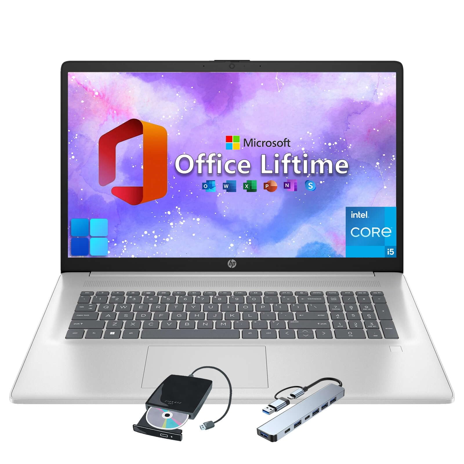 HP Premium 17.3-in Everyday Notebook - i5-1334U (Up to 4.6GHz) | HD+ Anti-Glare Screen | WiFi 6 ...