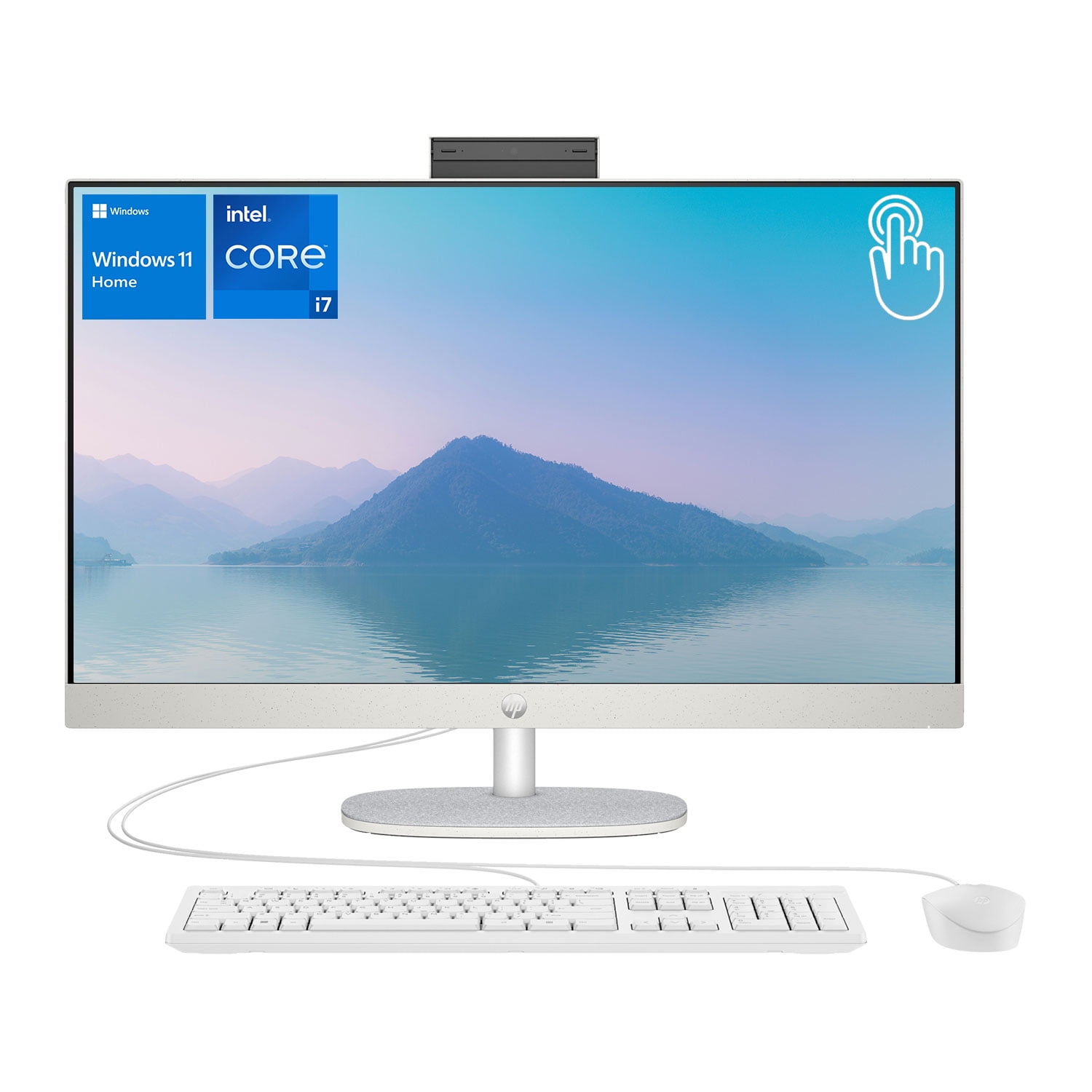 "HP Premium 27"" FHD Touchscreen All-in-One Desktop PC, Intel Core i7 ...
