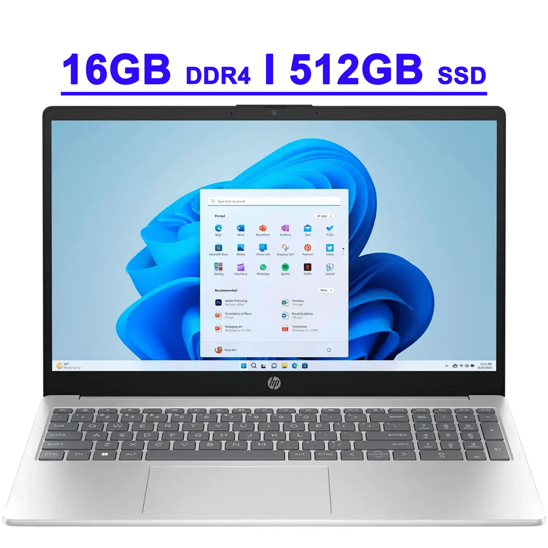 HP Premium Business Laptop 15.6" HD BrightView Touchscreen Intel 6-core ...