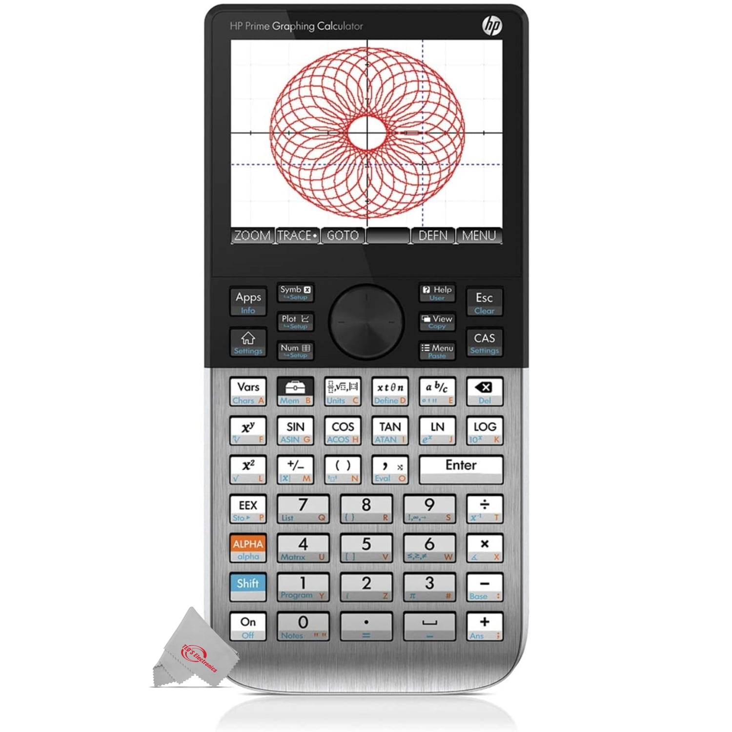 HP Prime Handheld Graphing Calculator, Black, Touchscreen, CAS ...