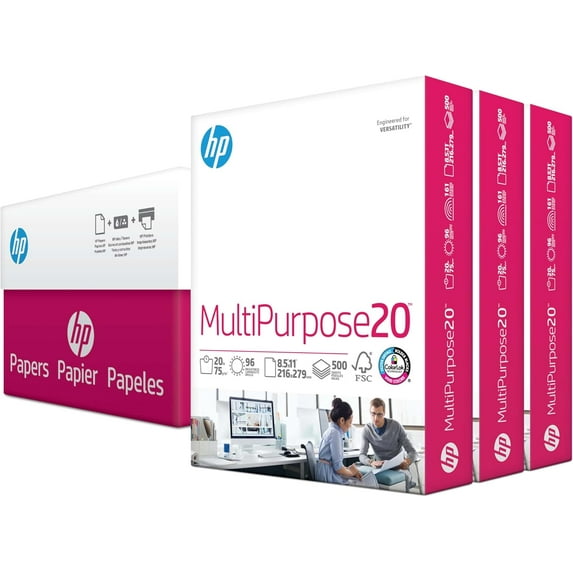 HP Printer Paper | 8.5 x 11 Paper | MultiPurpose 20 lb | 3 Ream Case ...