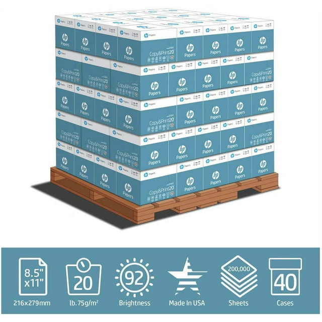 HP Premium Office Print Paper, Multipurpose Business Copy, 20lb, 8.5x11 ...