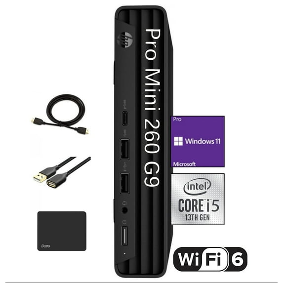 HP Pro 260 G9 Mini Desktop PC, Intel Core i5-1335U, Up to 4.6GHz, 64GB ...