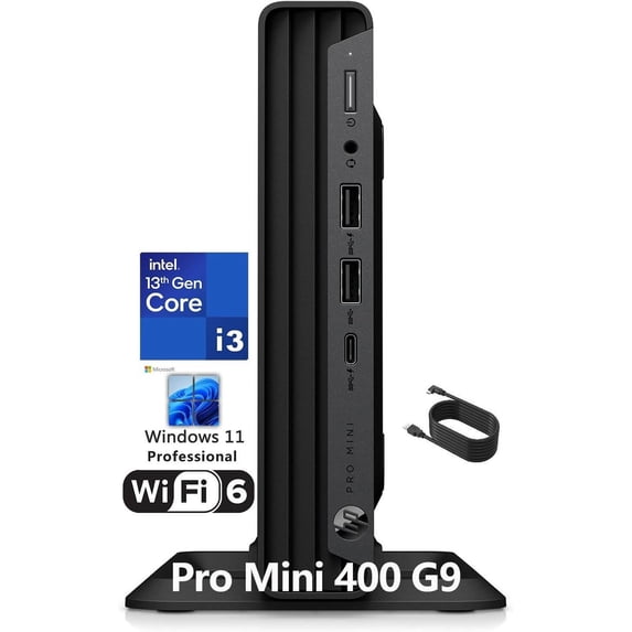 HP Pro Mini 400 G9 Business Mini PC Desktop Computer, Intel i3-13100T ...