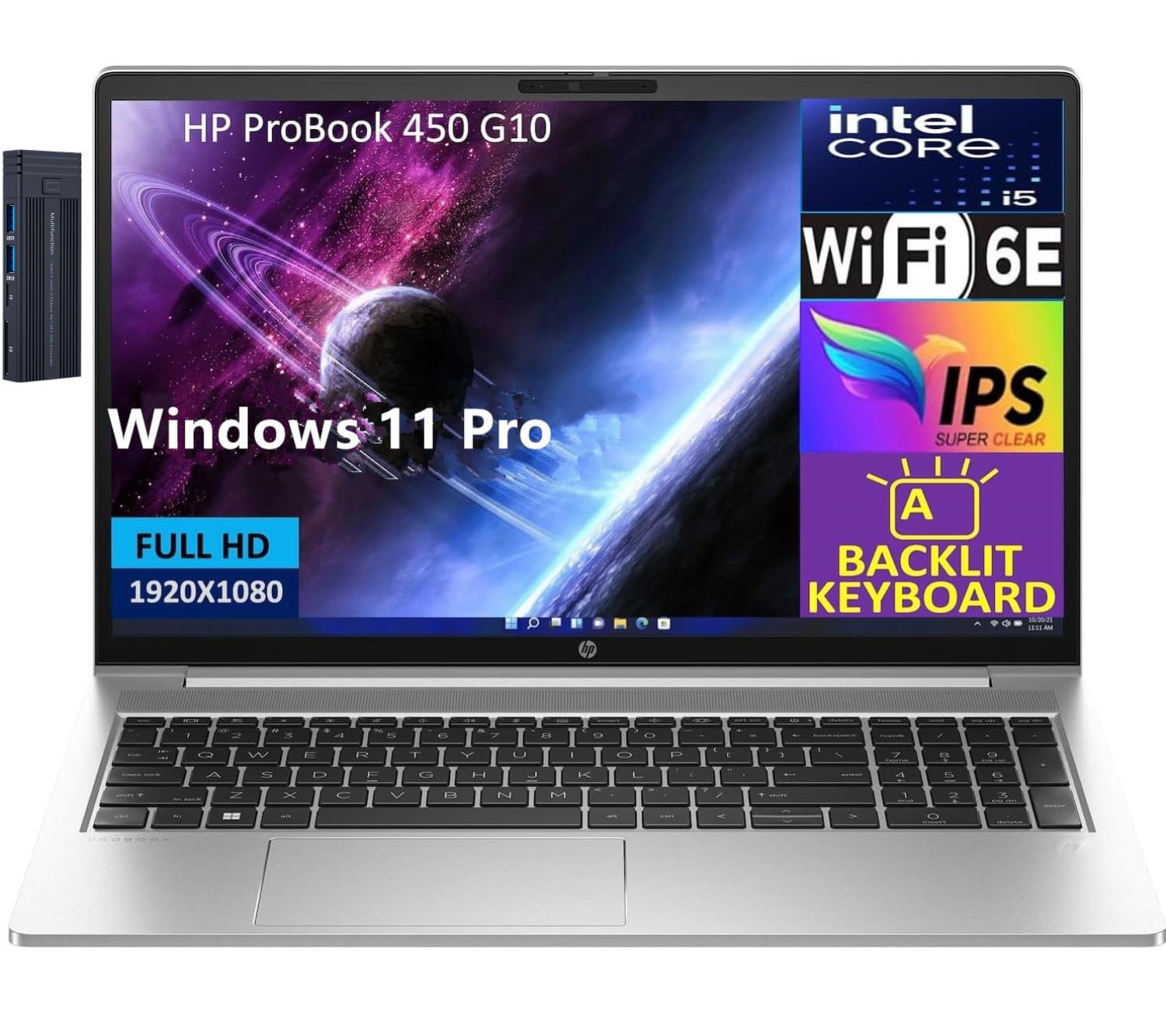 HP ProBook 450 G10 15.6" IPS FHD Laptop, Intel Core i5-1334U Processor ...
