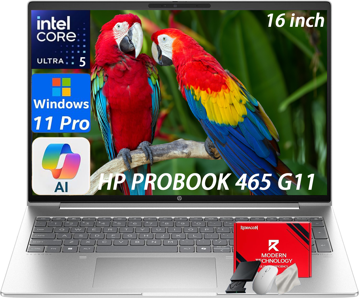 HP ProBook 460 G11 Business Laptop, 16" FHD+ Display, Intel Core Ultra ...