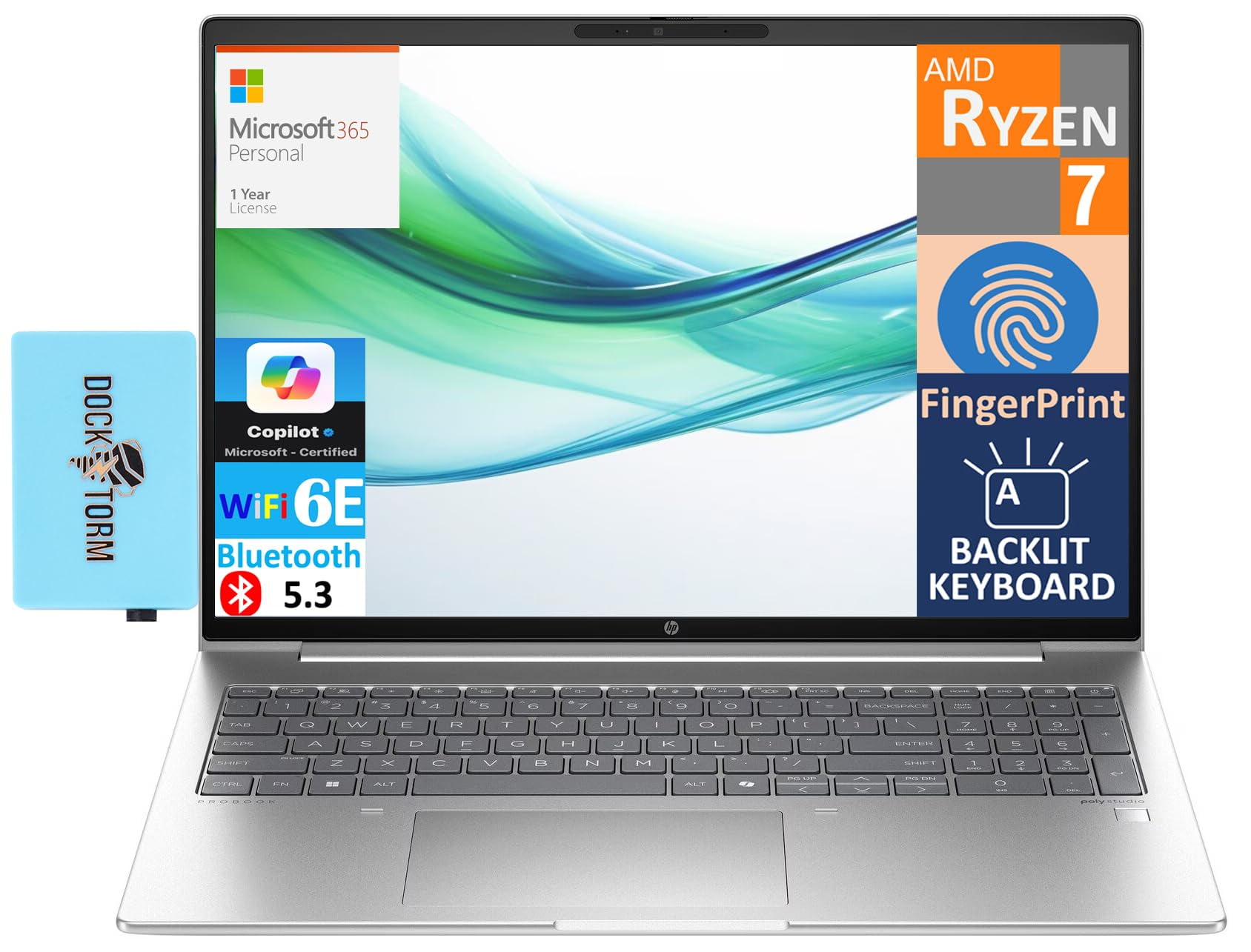 HP ProBook 465 G11 Business Laptop 16.0" WUXGA Display (AMD Ryzen 7 ...