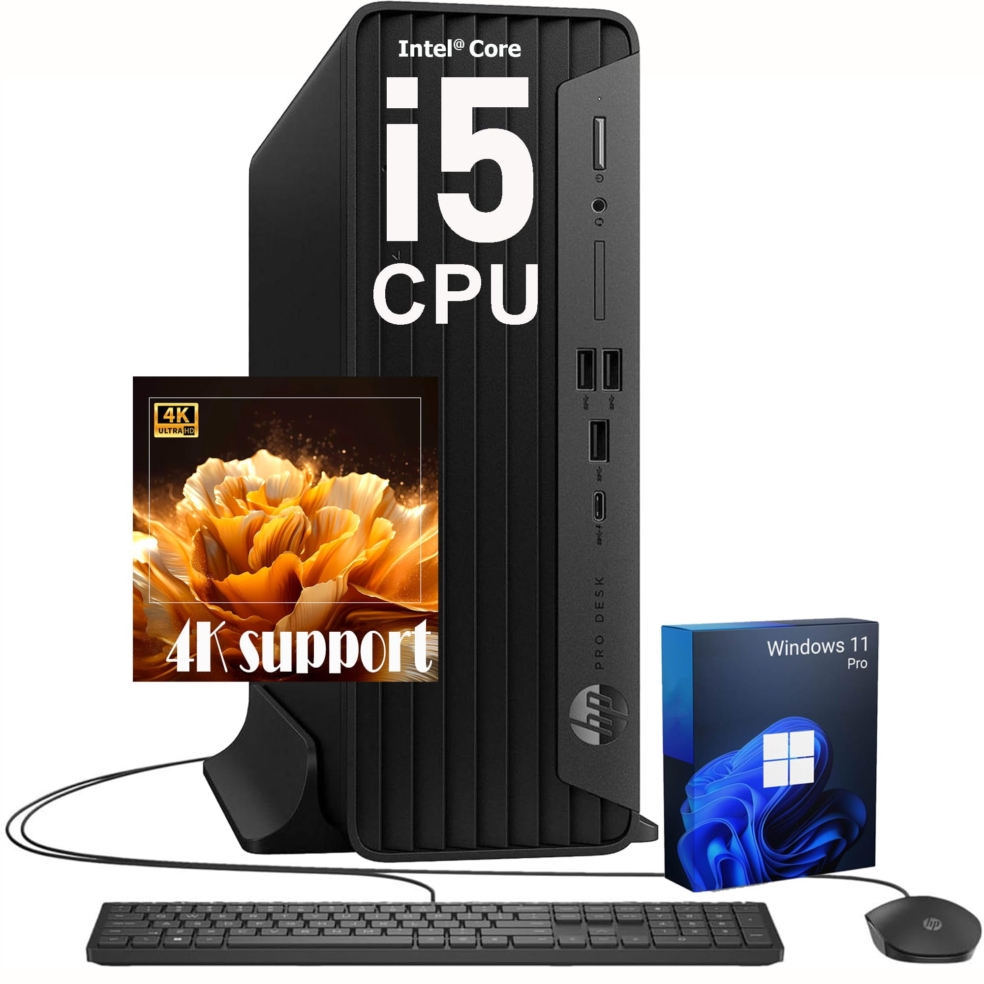HP ProDesk Small SFF Desktop, 4K Support, Intel Core Processor, HDMI ...