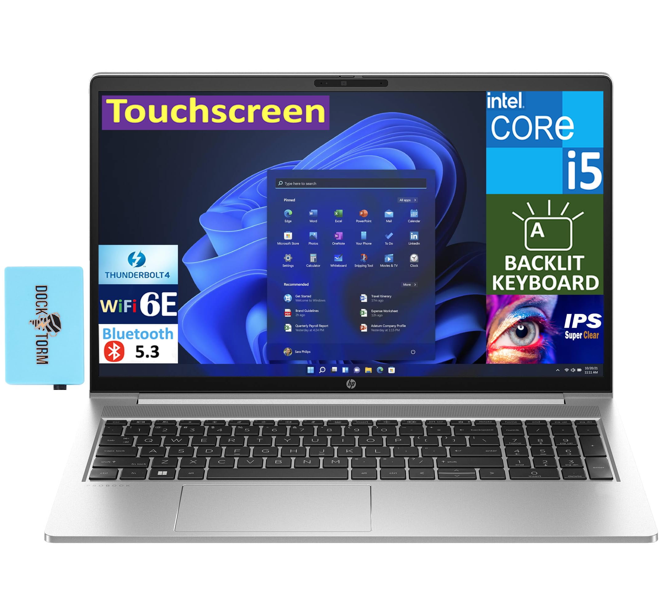 HP Probook 450 G10 School & Business Laptop 15.6" Touch IPS FHD Display ...