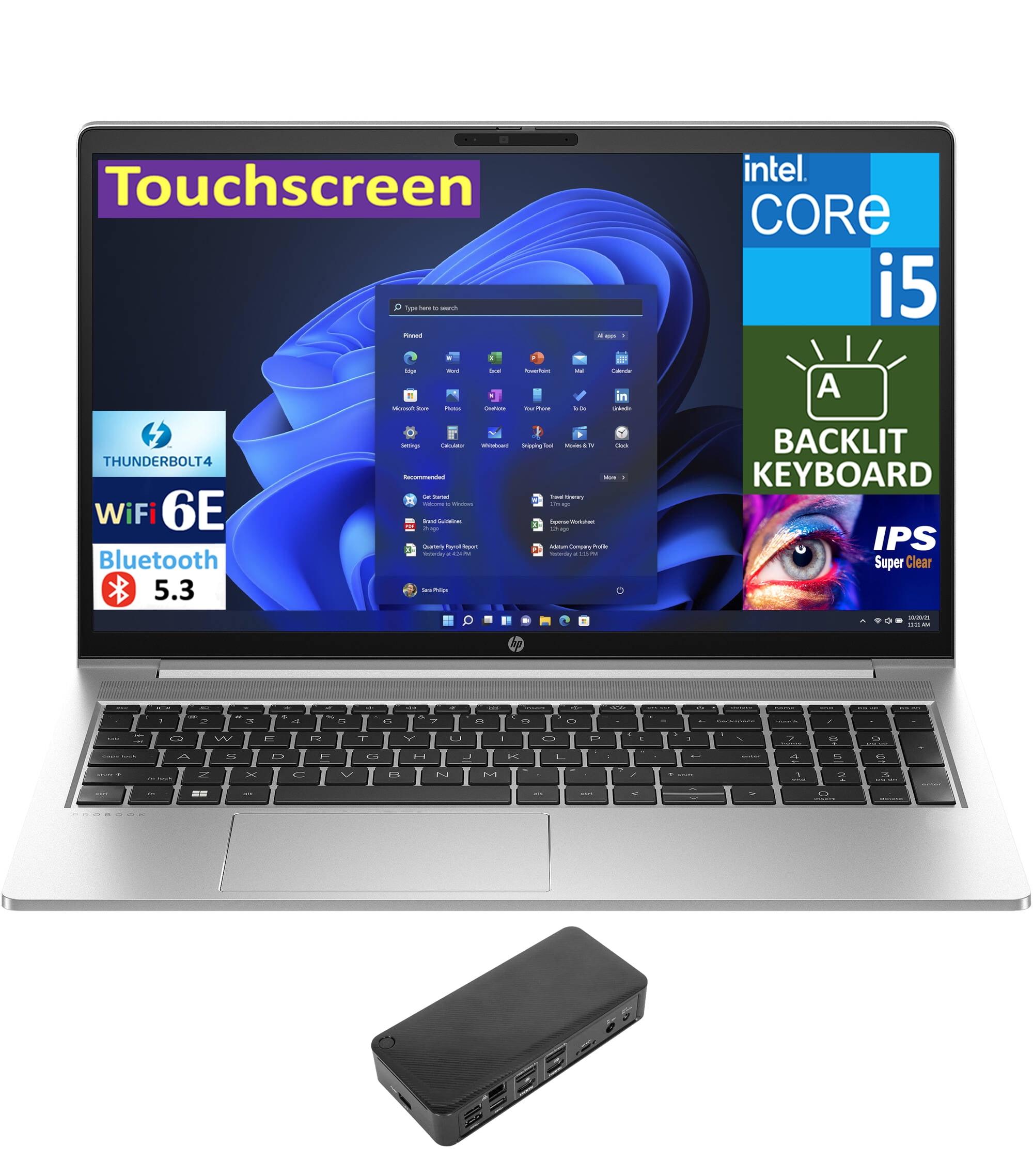 HP Probook 450 G10 School/Business Laptop 15.6in Touchscreen IPS FHD ...