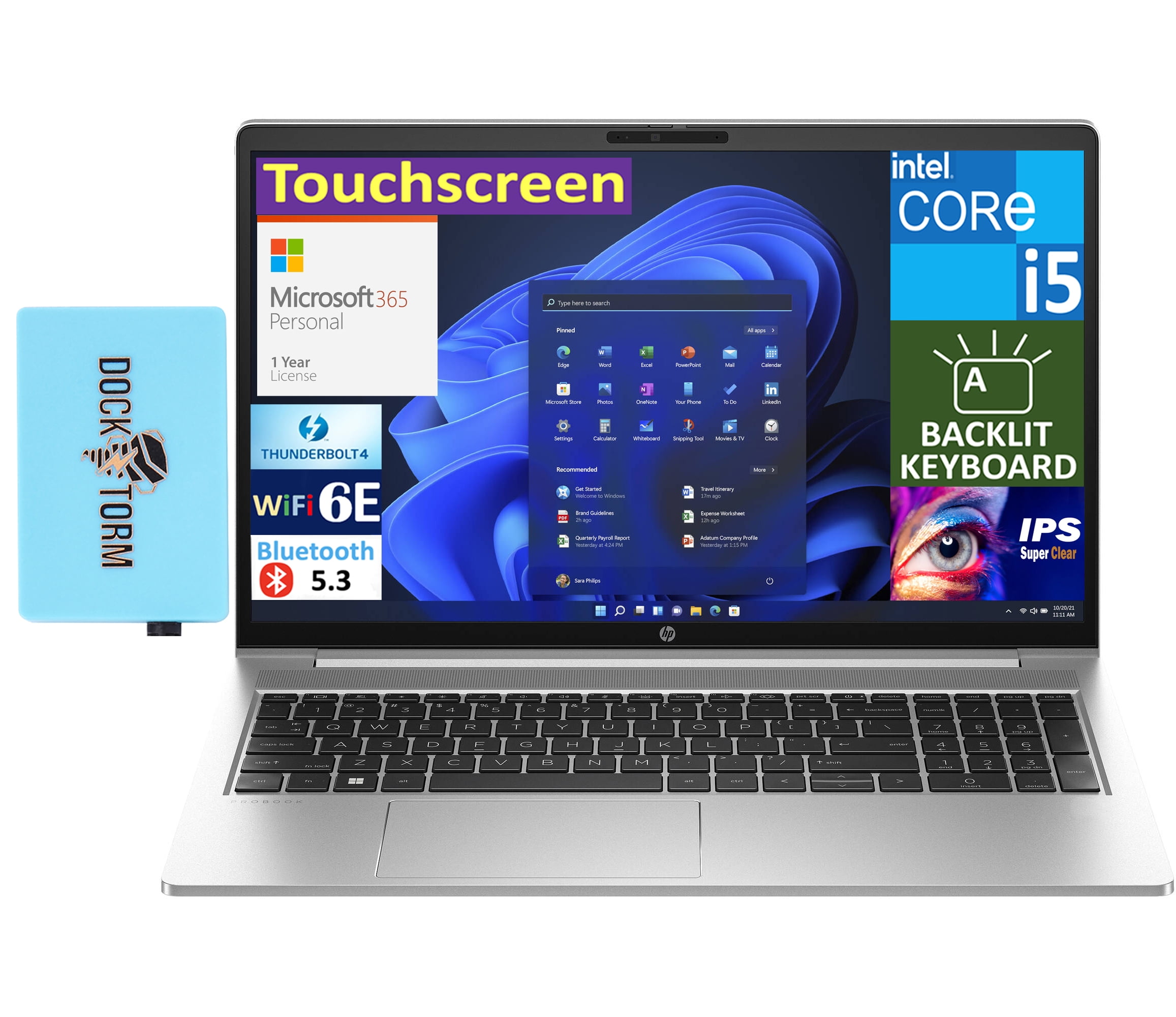 HP Probook 450 G10 School/Business Laptop 15.6in Touchscreen IPS FHD ...