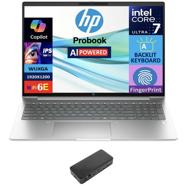 HP Probook 460 AI Business Laptop 16.0in IPS WUXGA Display (Intel Core ...
